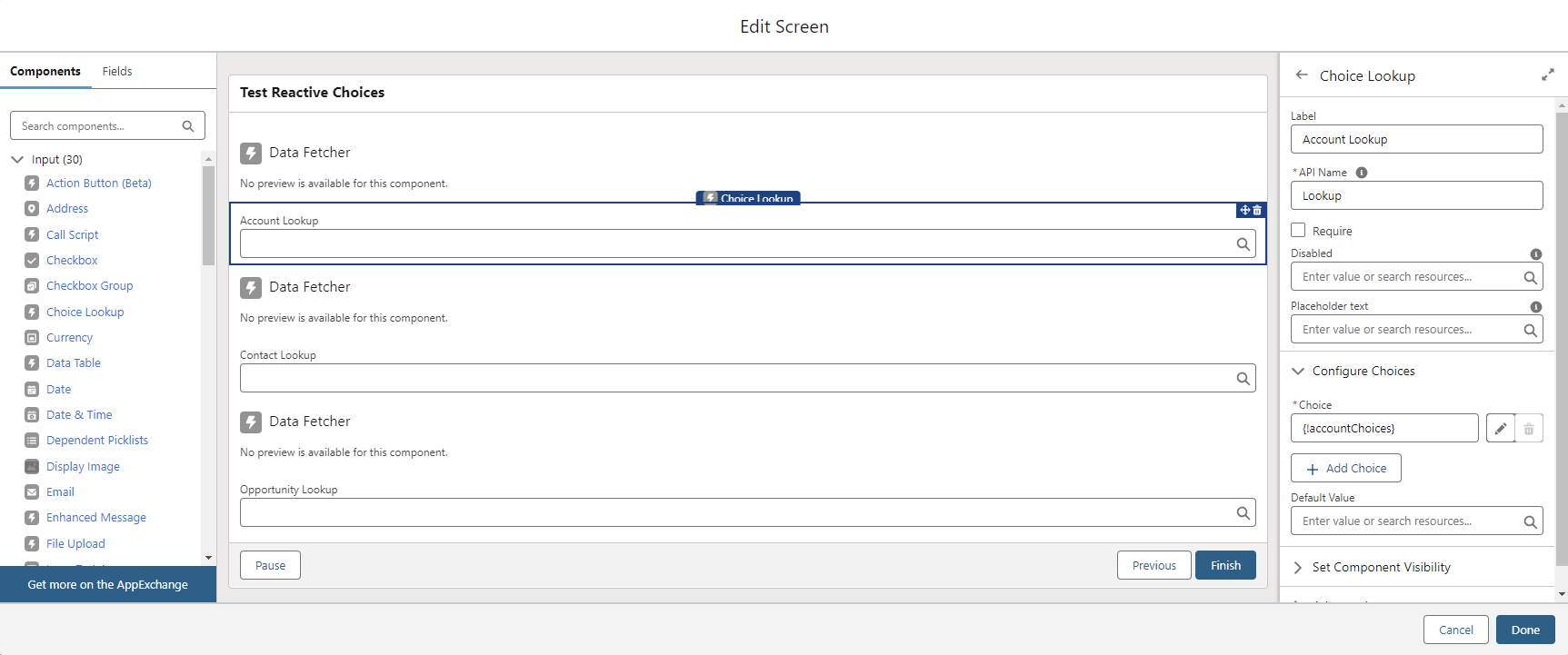 Creating Dependent or Filtered Lookups in Flow with Data Fetcher ...