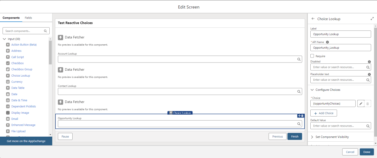 Creating Dependent or Filtered Lookups in Flow with Data Fetcher ...