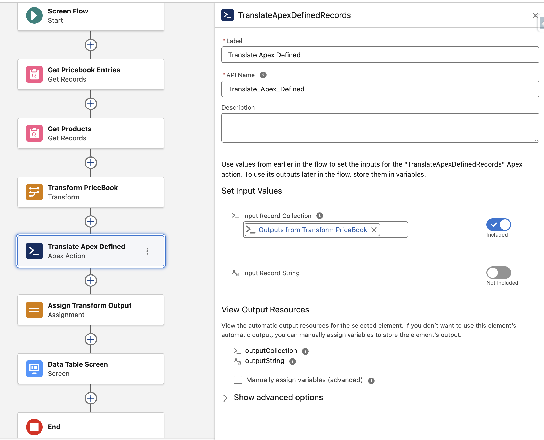 Display Product and Price Book Entry Fields in the Same Flow Data Table ...
